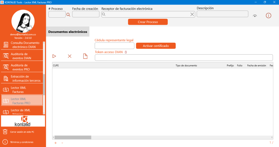 Lector XML PRO » Kontalid